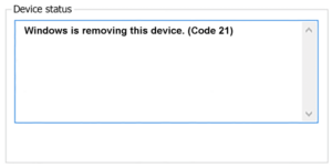 Guide to correcting the error code 21 | Winpeaker